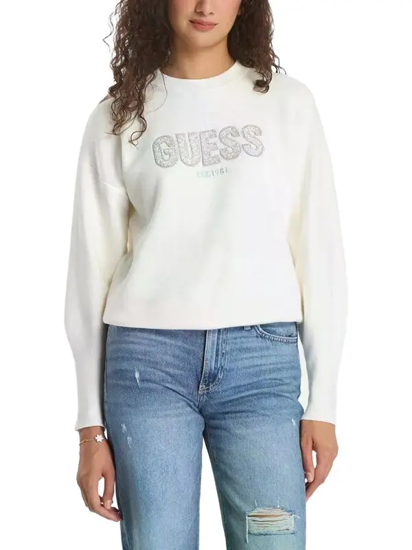 Guess Logo-embellished Sweatshirt - Neutrals
