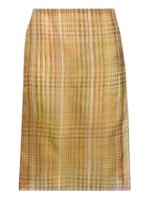 MUGLER Sheer Organza Wrap Skirt - Neutrals