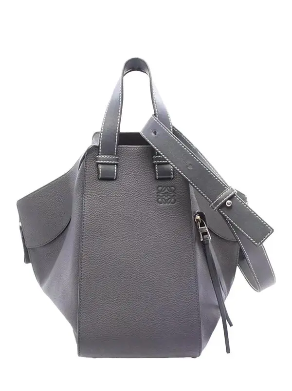 Loewe 2010-2026 Medium Leather Hammock Satchel - Grey
