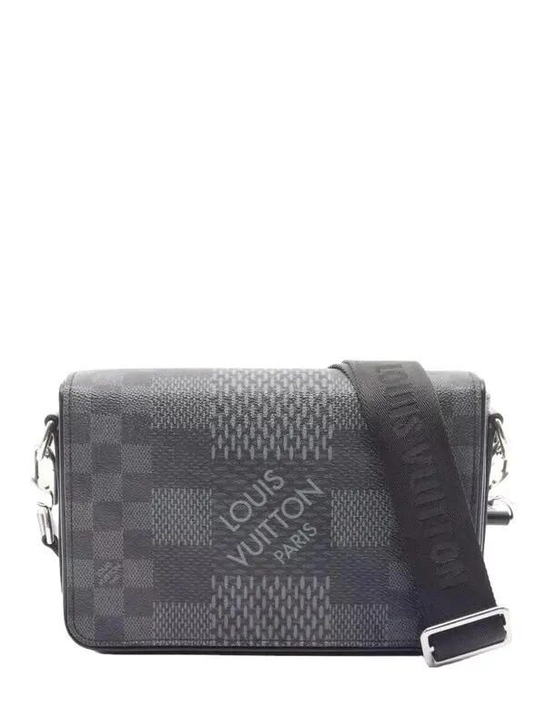 LOUIS VUITTON 2021-2026 Damier Graphite Studio 3d Messenger Bag Crossbody Bag - Black