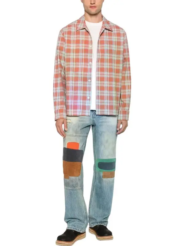 FOUND Patchwork Distressed Jeans - Blue