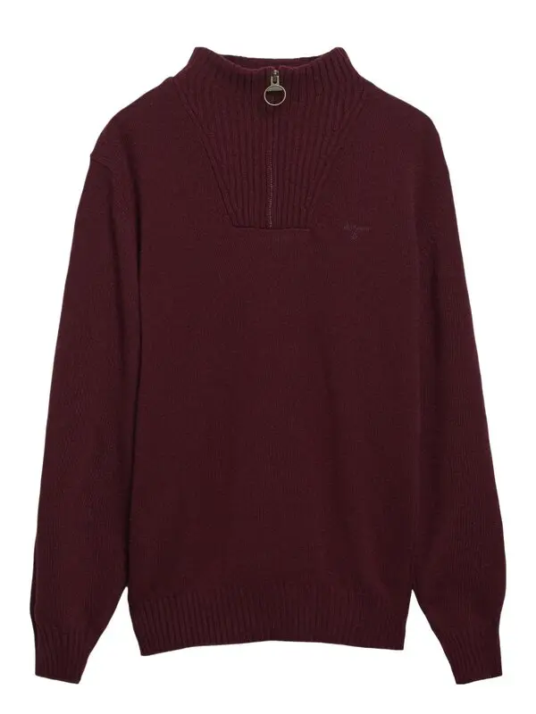 Barbour Quarter Zip Rib Knit Sweater - No
