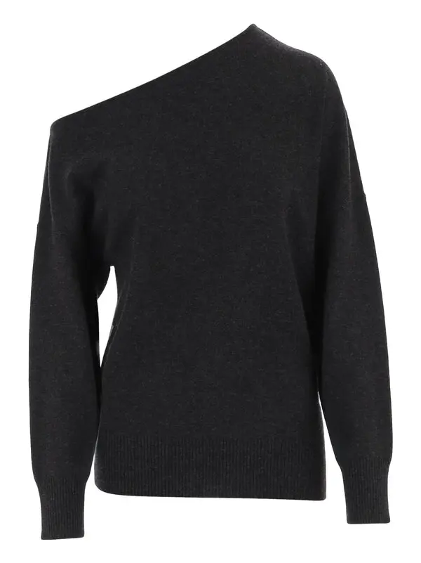 Arch4 One-shoulder Knitted Sweater - Gray