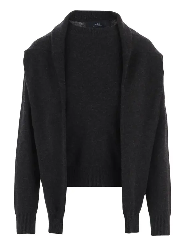 Arch4 Open-front Cashmere Cardigan - Grey
