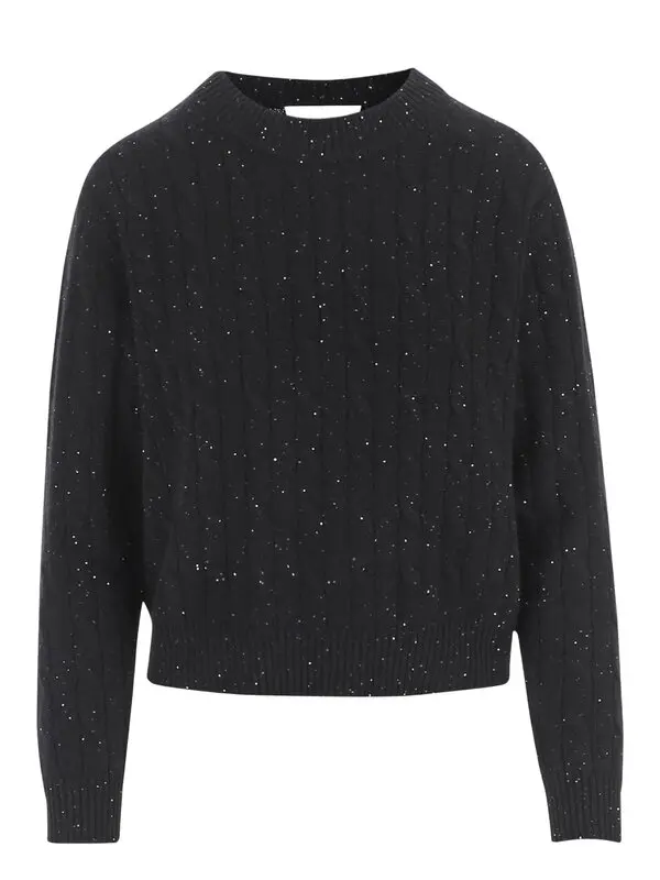 Arch4 Long-sleeve Crew-neck Knit Top - Black