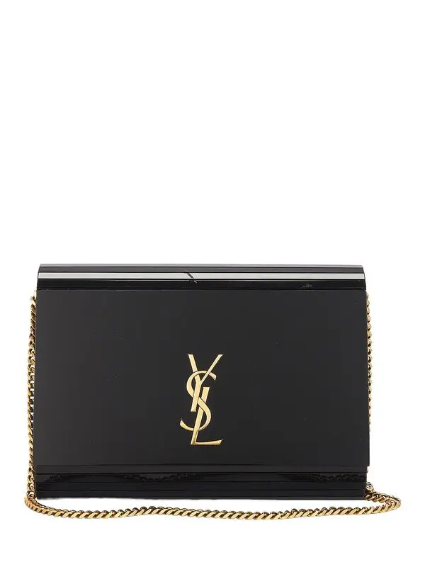 Saint Laurent Vicky Minaudiere Bag In Black - Nero