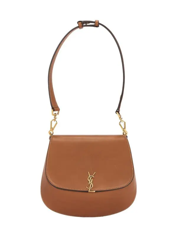 Saint Laurent Mini Top Handle Bag In Brown - Brick
