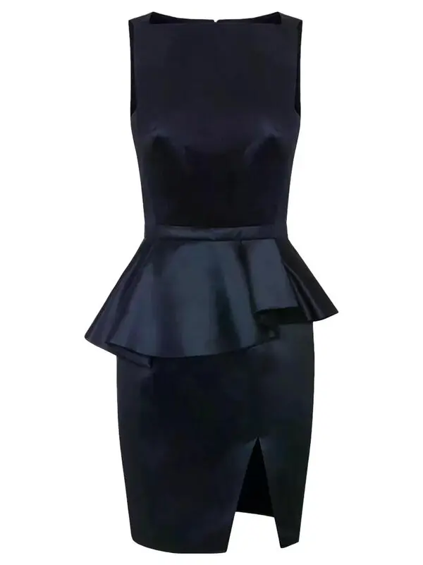 Elisabetta Franchi Peplum-waist Slit-detail Dress - Blue