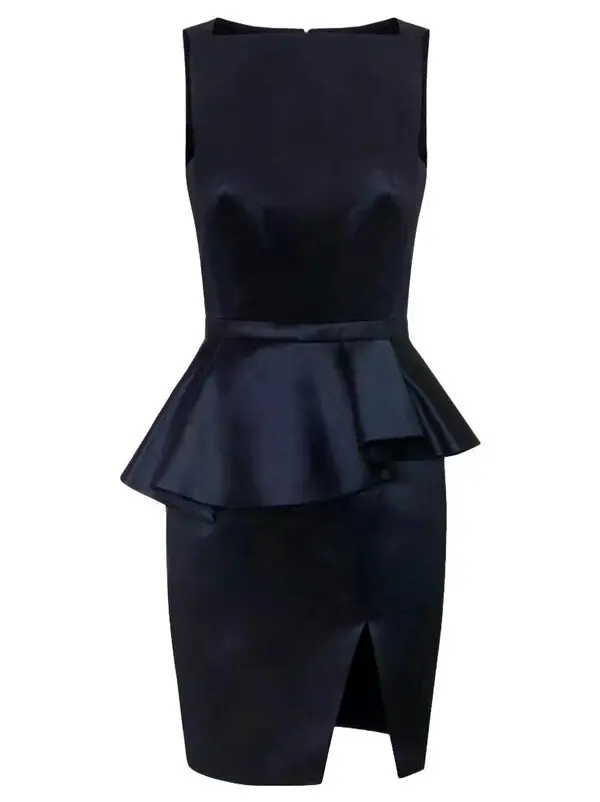 Elisabetta Franchi Peplum-waist Slit-detail Dress - Blue