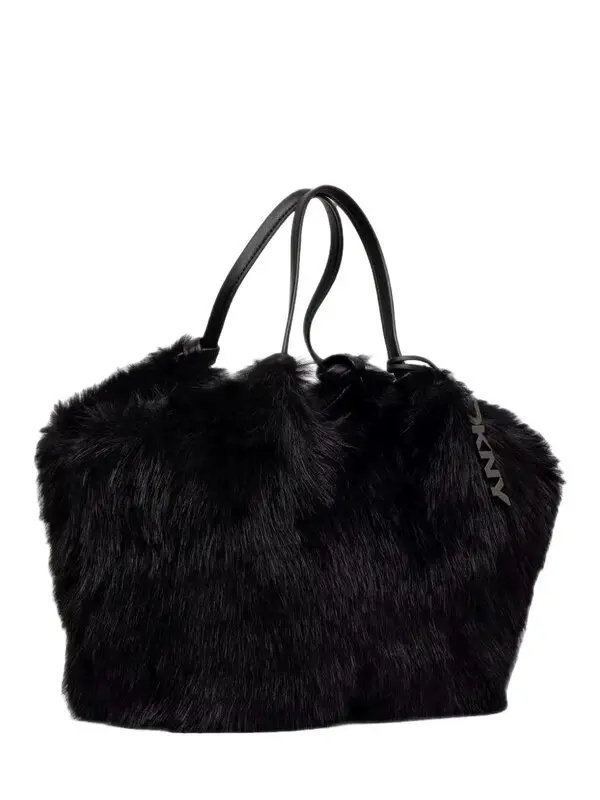 Dkny Medium Paula Faux-fur Tote Bag - Black