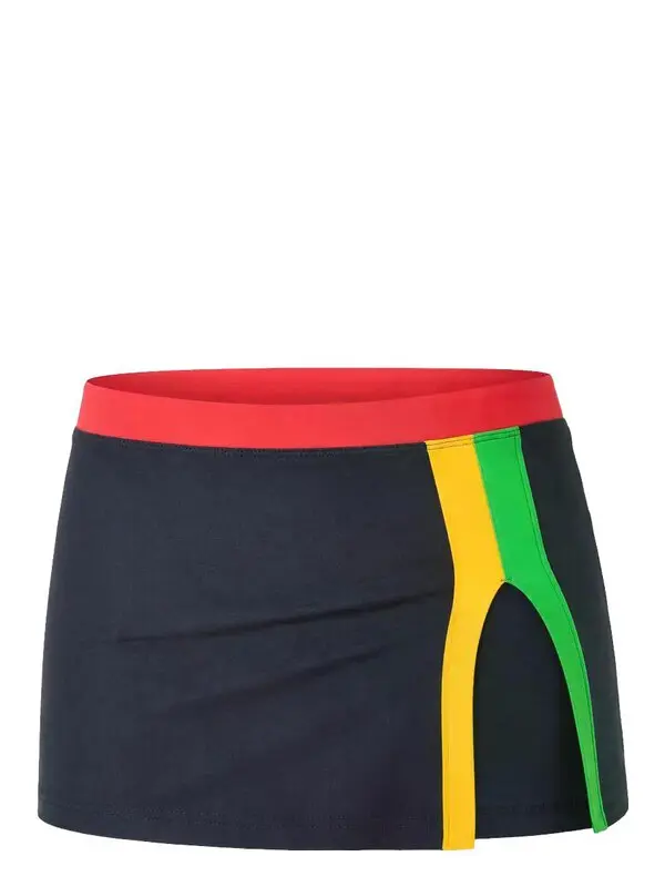 Rip Curl Sodade Colour-block Side-slit Bikini Skirt - Black