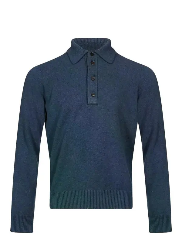 Zegna Long-sleeve Polo Shirt - Blue