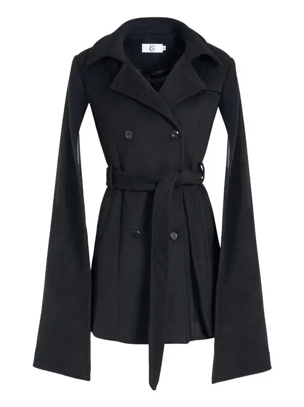 THE GT ATELIER Long Trench Coat - Black