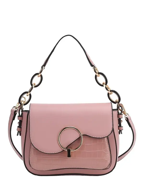 MKF COLLECTION BY MIA K. Fanta Croc Shoulder Bag - Pink