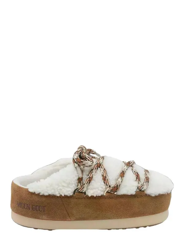 Moon Boot Evx Shearling Mules - Brown