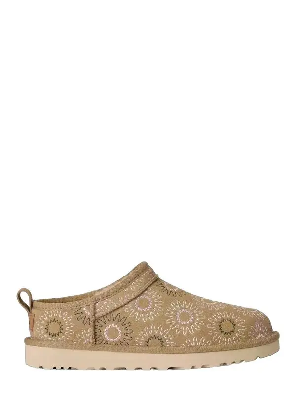 UGG Classic Micro Sun Stitch Embroidered Ankle Boots - Neutrals