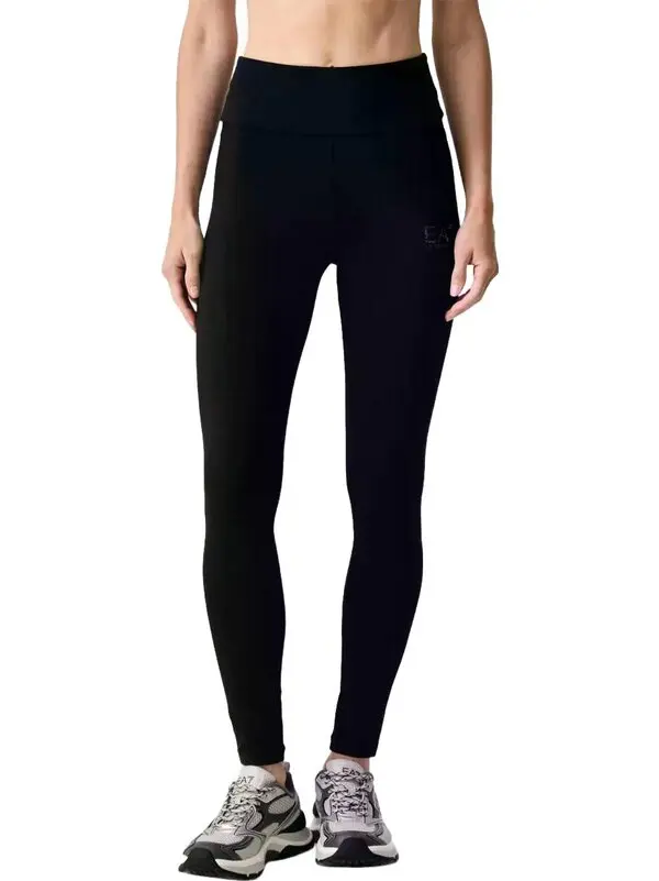 EA7 Logo-print Leggings - Black