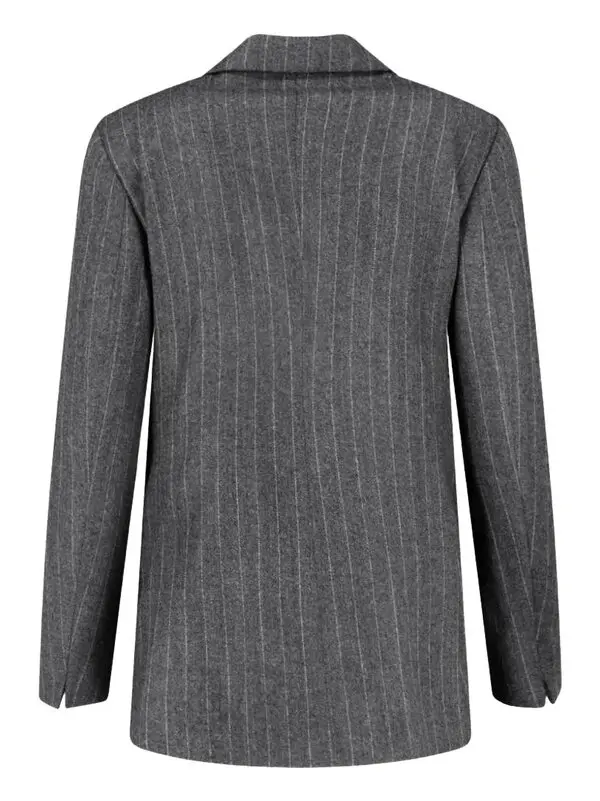 LARDINI Pinstripe Double-breasted Jacket - Grey