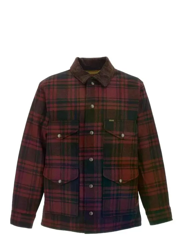 Filson Spokane Check-pattern Corduroy-collar Jacket - Red