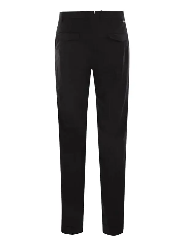 PT TORINO Master Gabardine Trousers - Black