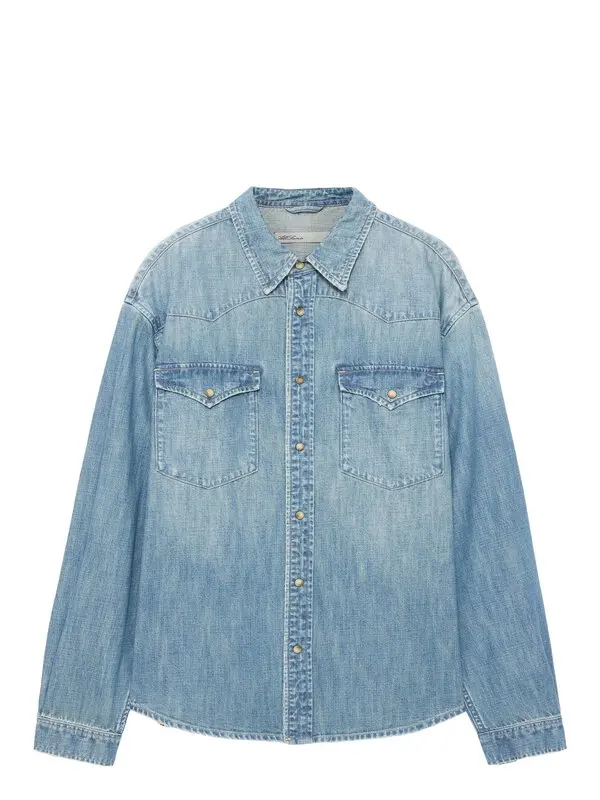 ALLSAINTS Western Denim Shirt - Blue