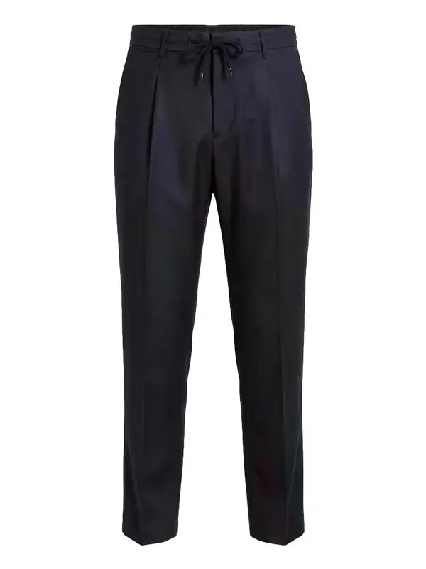 Peserico Pleated Drawstring Tailored Trousers - Blue