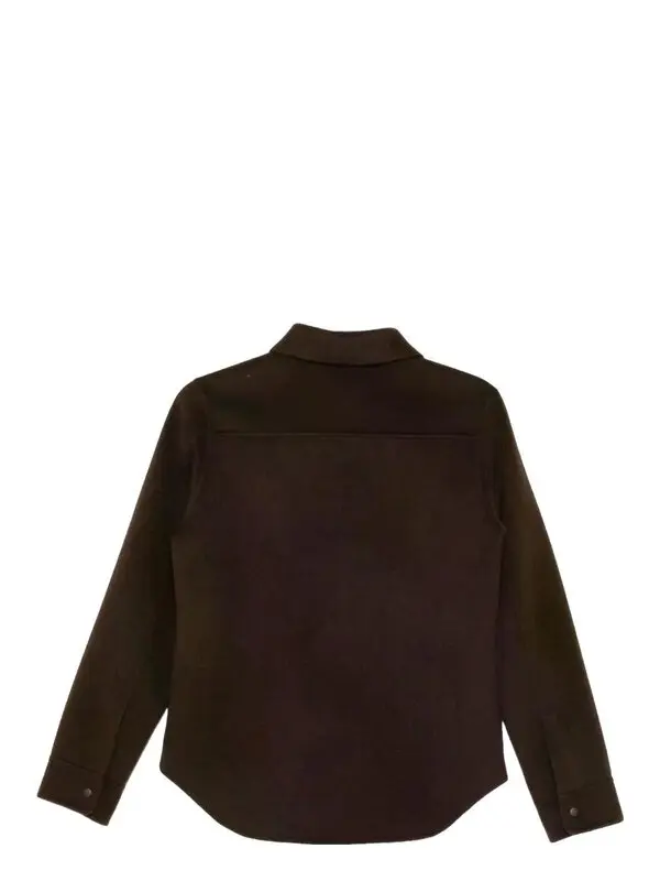 Aspesi Press-stud Curved-hem Shirt - Brown