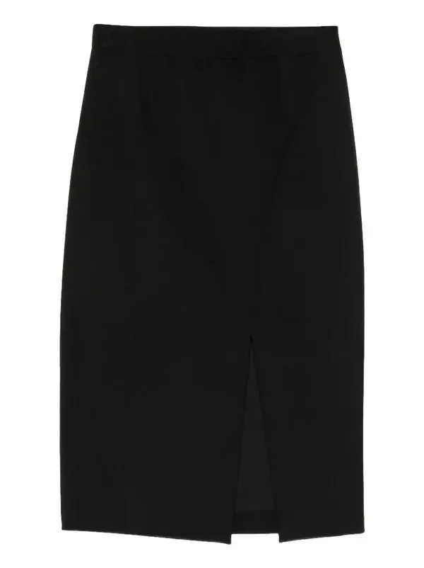 Liviana Conti Front-slit Skirt - Black
