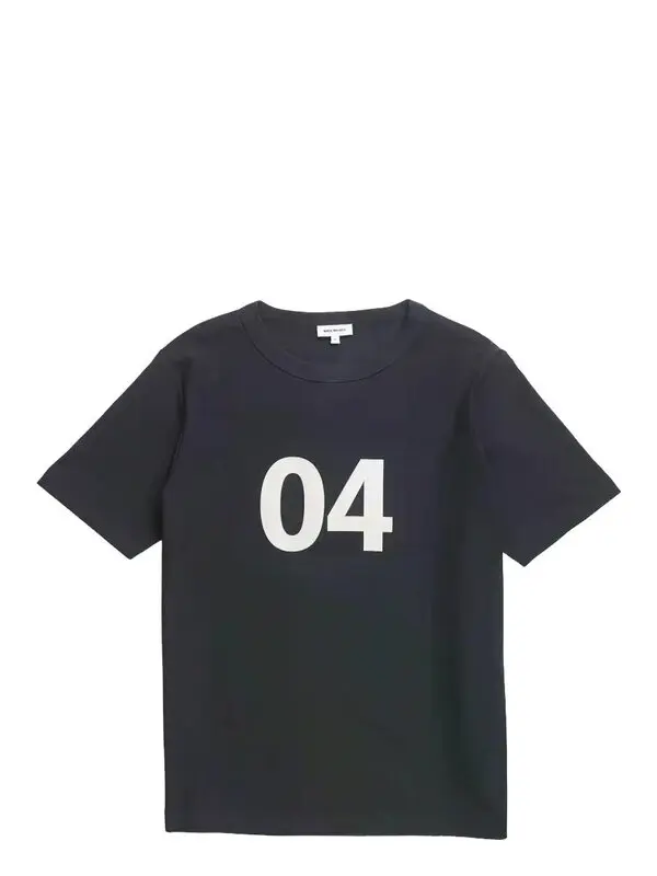 Norse Projects Elmelunde Graphic-print Cotton T-shirt - Blue