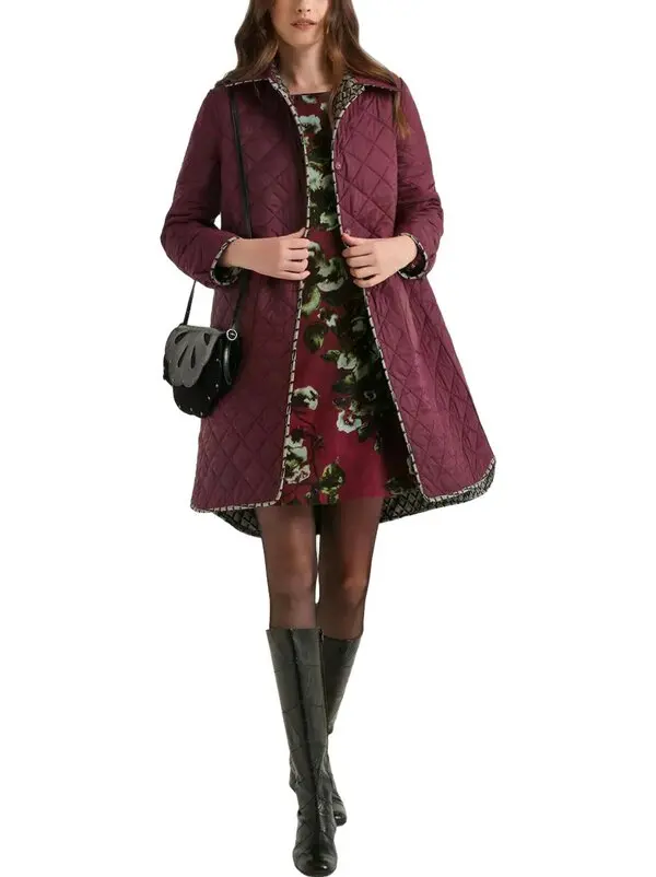 Malìparmi Reversible Geometric-jacquard Coat - Grey