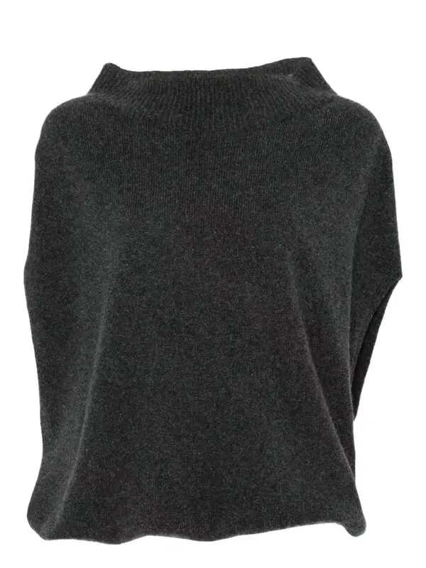 Liviana Conti Layered Roll-neck Sweater - Grey