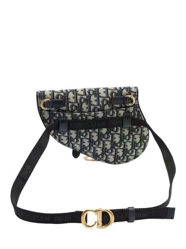 Dior 2019 Medium Oblique Saddle Belt Bag - Neutrals