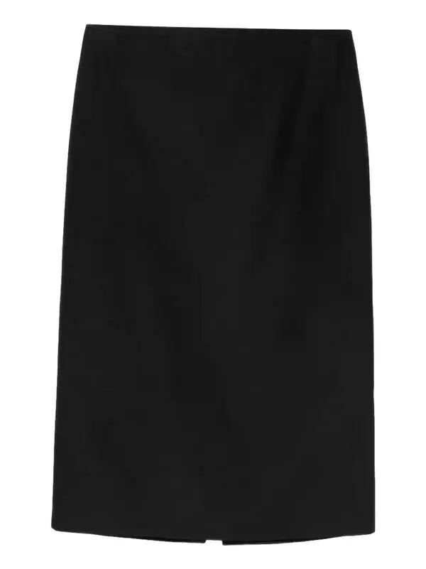 Liviana Conti Rear-slit Midi Skirt - Black