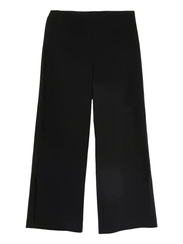 Liviana Conti Cropped Wide-leg Trousers - Black