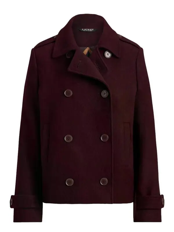 Ralph Lauren Double-breasted Cropped Coat - Red