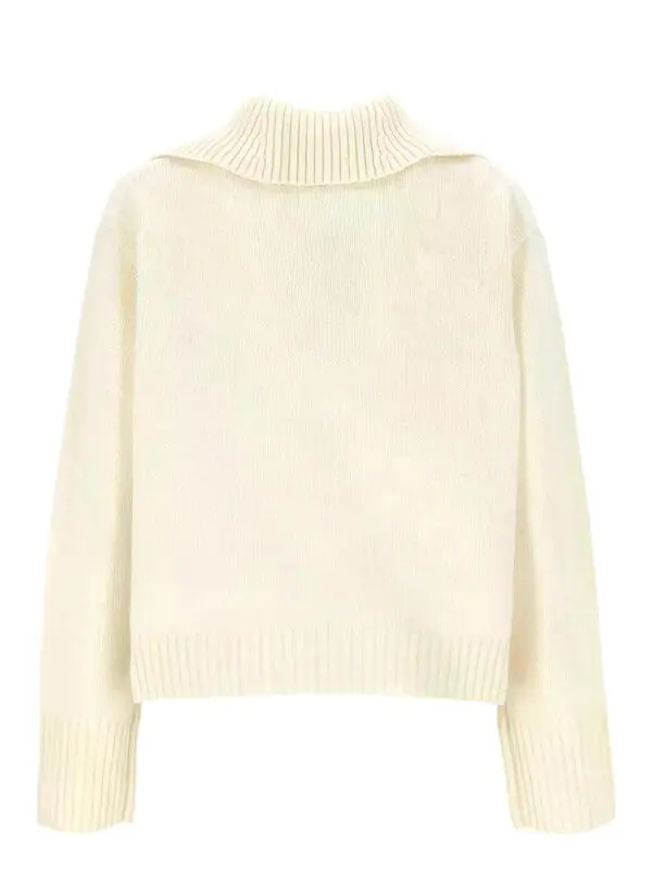 ECOALF Adria Ribbed-collar Knit Sweater - Neutrals
