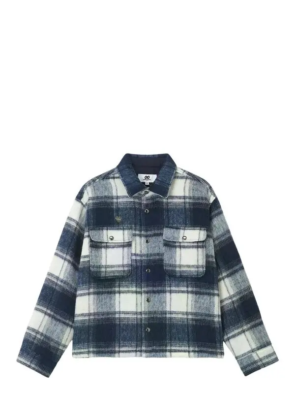 CHOCOOLATE Check-pattern Flap-pocket Shirt Jacket - Blue