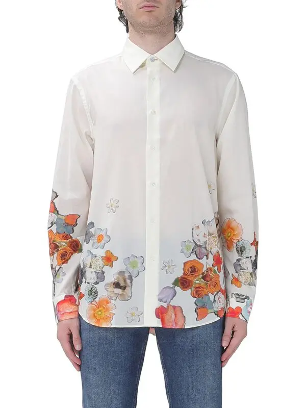 Paul Smith Floral Print Lyocell And Cotton-blend Shirt - Multicolor