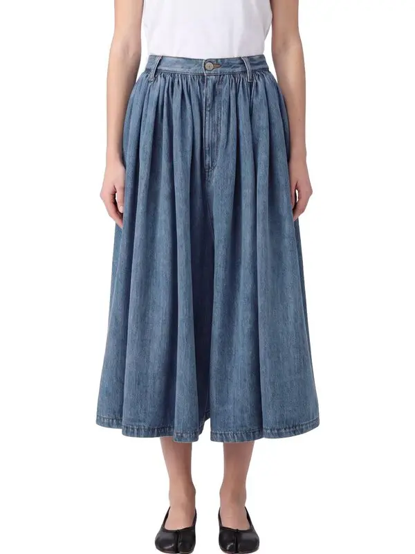 MAISON MARGIELA Mid-rise Cotton Denim Bermuda Shorts With Belt Loops - Blue