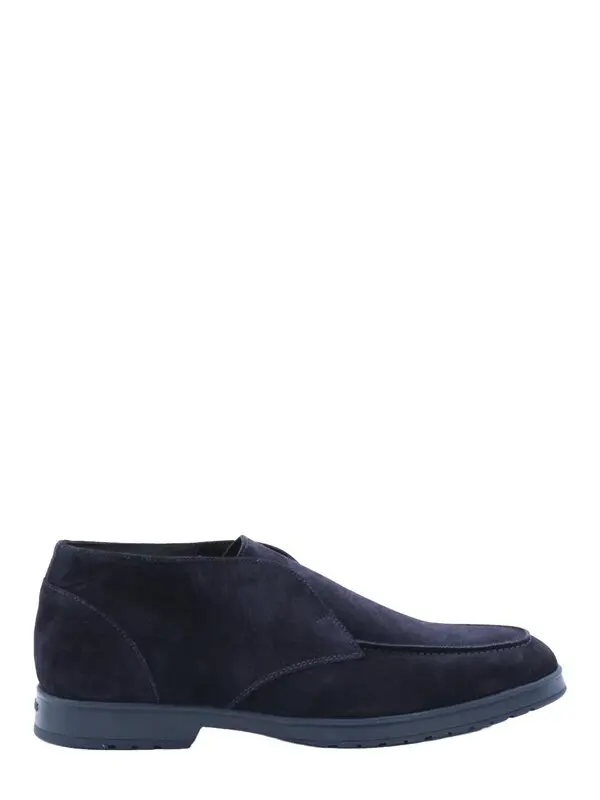 DOUCAL'S Suede Chukka Boots With Raised Apron - Blue
