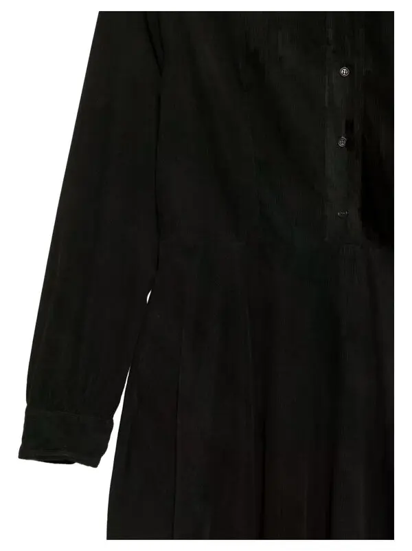 Aspesi Corduroy Long-sleeve Maxi Dress - Black