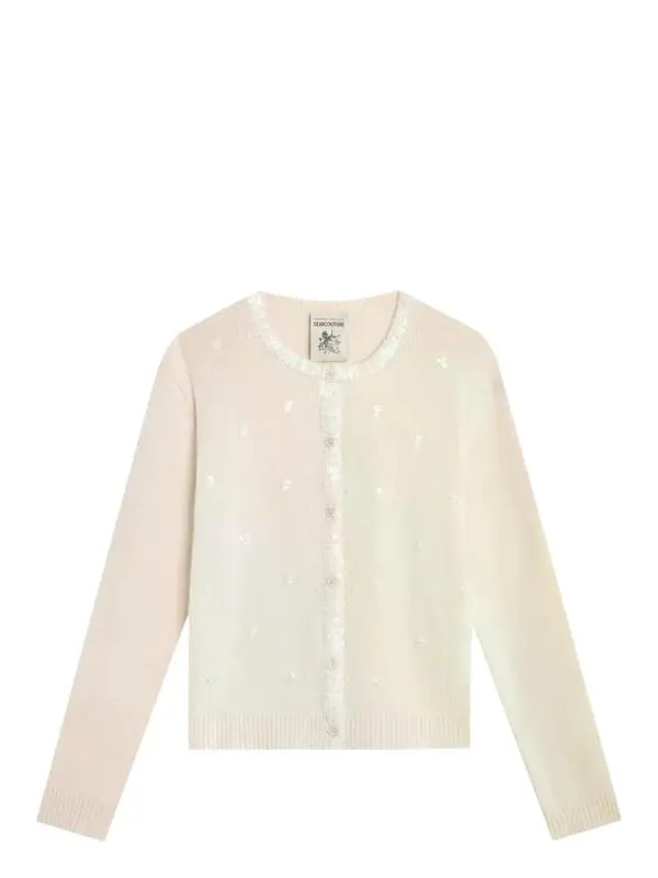SEMICOUTURE Gipsy Sequin-embellished Cardigan - Neutrals
