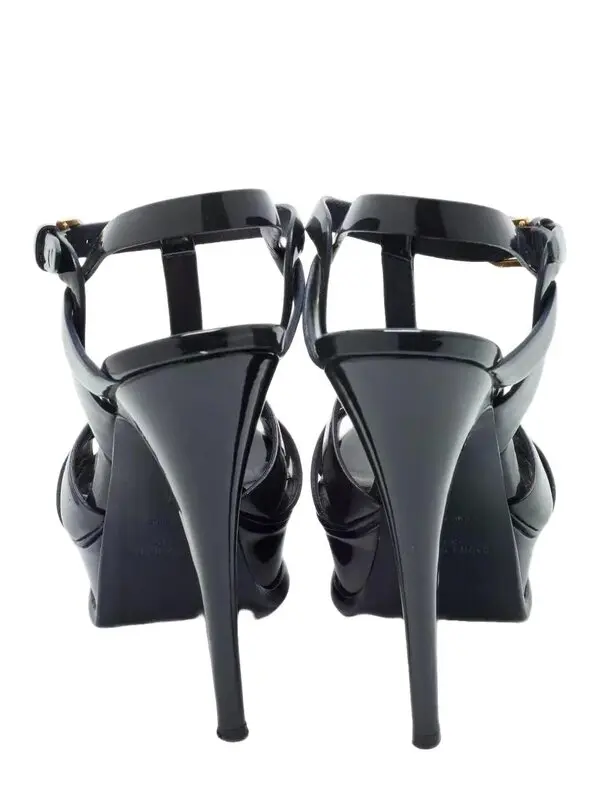 Saint Laurent Tribute Platform Heeled Sandals - Blue