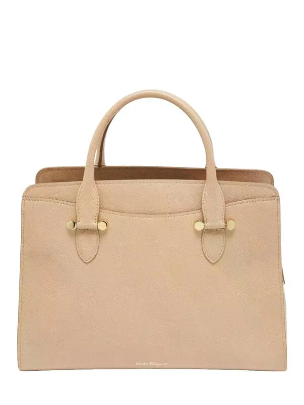 FERRAGAMO Today Leather Tote Bag - Neutrals