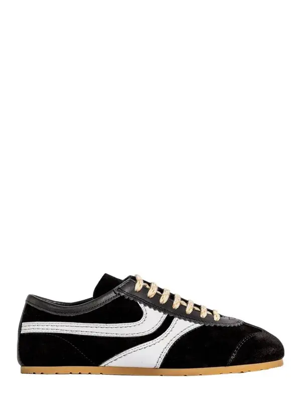 Dries Van Noten Retro Panelled Low-top Sneakers - Black
