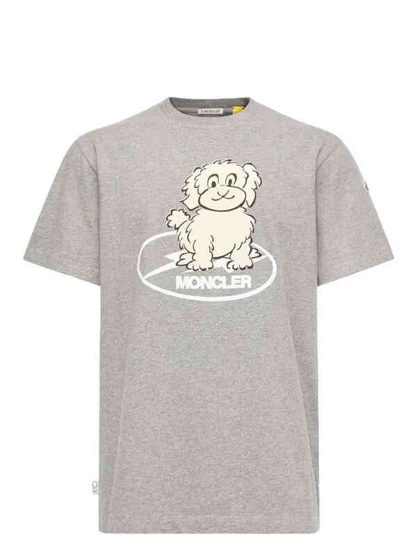 Moncler X Fragment Dog Printed Crewneck T-shirt - Grey