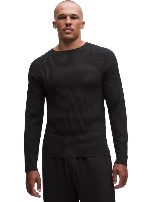 Lululemon Rib-knit Slim-fit Long-sleeve Shirt - Black