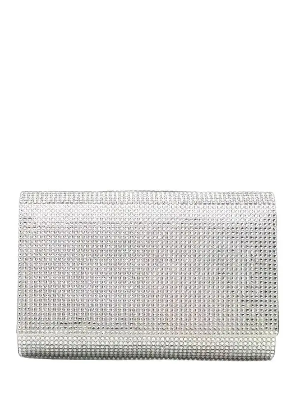 Rene Caovilla Crystal-embellished Chain-strap Clutch Bag - Silver
