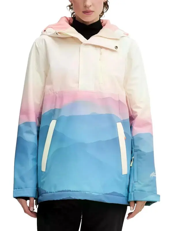 Rip Curl Landscape-print Hooded Jacket - Blue