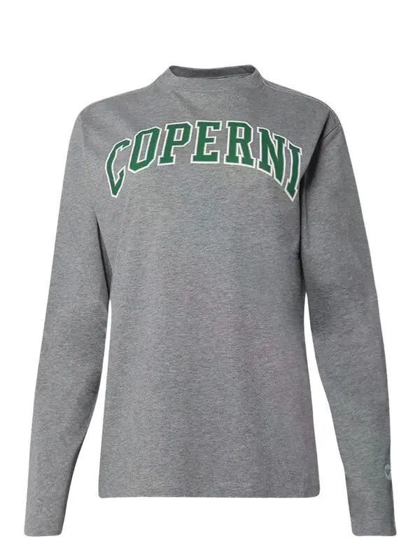 Coperni Logo-print Long-sleeve T-shirt - Grey